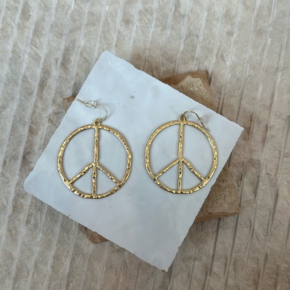 Plunder | Jewelry | Plunder Peace Sign Earrings | Poshmark